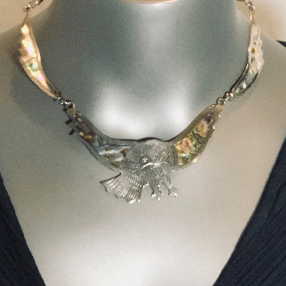 Alpaca Mexico Silver Eagle Choker - Gem